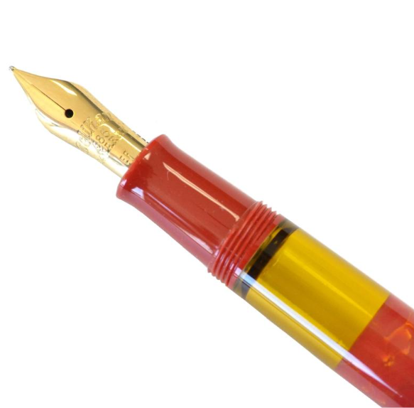 Pelikan M101N Bright Red Fountain Pen F Special Edition Box Set w/ Ink ...