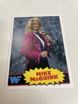 1984 Style Wrestling Diva Mike McGuirk Ring Announcer Custom Card WWF A ...