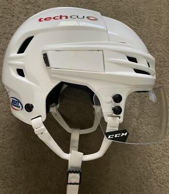CCM Super Tacks X Hockey Helmet - Pro Stock HTSPTX White Small San Jose ...