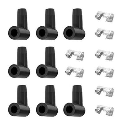 8 Pack Coil Boot Terminal Kit 90 Degree Boots Spark Plug Ignition Wire ...