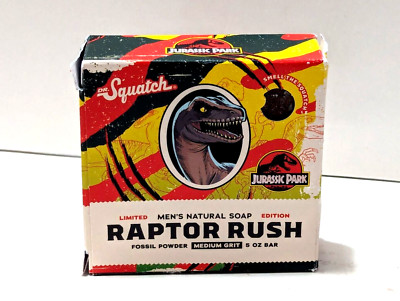 Raptor Rush Jurassic Park Medium Grit Dr Squatch Limited Edition Soap Bar | eBay