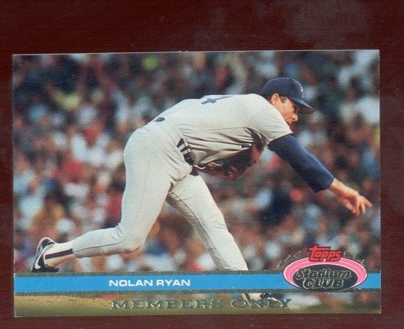 1991 Stadium Club NOLAN RYAN Texas Rangers Members Only Card | eBay
