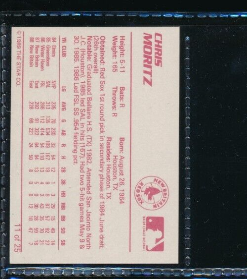 1989 Star #11 Chris Moritz New Britain Red Sox signed autograph (GM3) SWSW6 | eBay