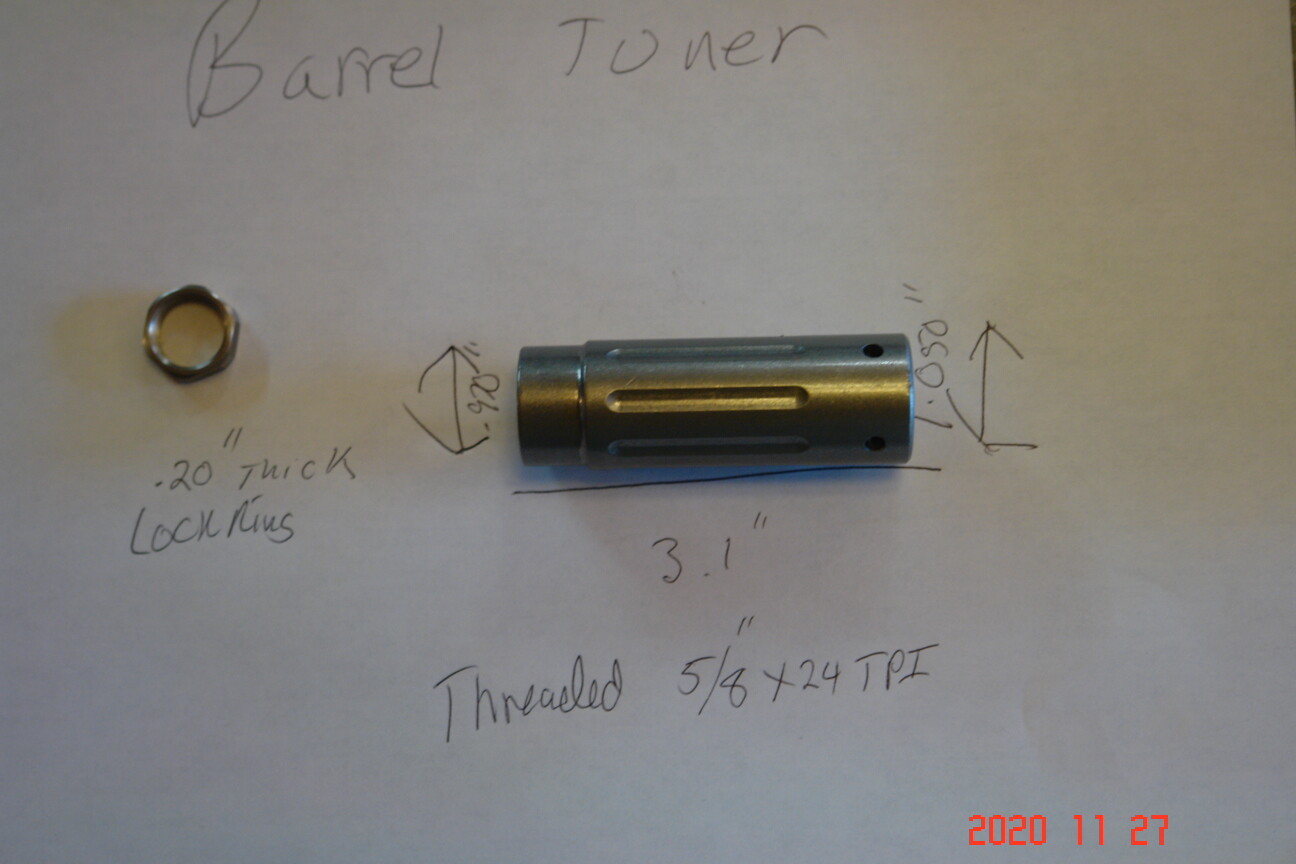 RIFLE BARREL TUNER STAINLESS WITH JAM NUT 5/8X24 6OZ | eBay