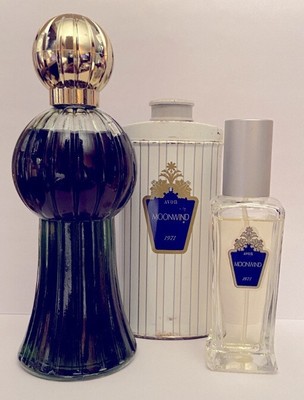 Avon Moonwind cologne spray + foaming bath oil + body talc | eBay