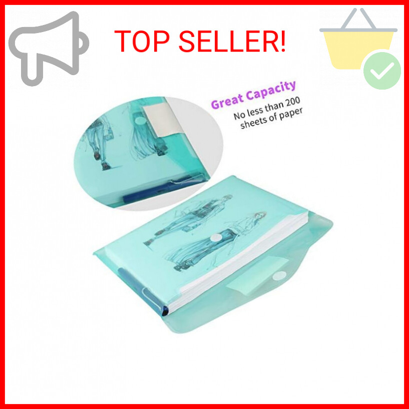 11 Pack Plastic Poly Filing Envelopes, Clear Document Folders US Letter ...