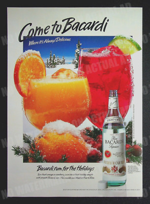 Bacardi Rum 1987 Trade Print Magazine Ad Alcohol Poster ADVERT | eBay
