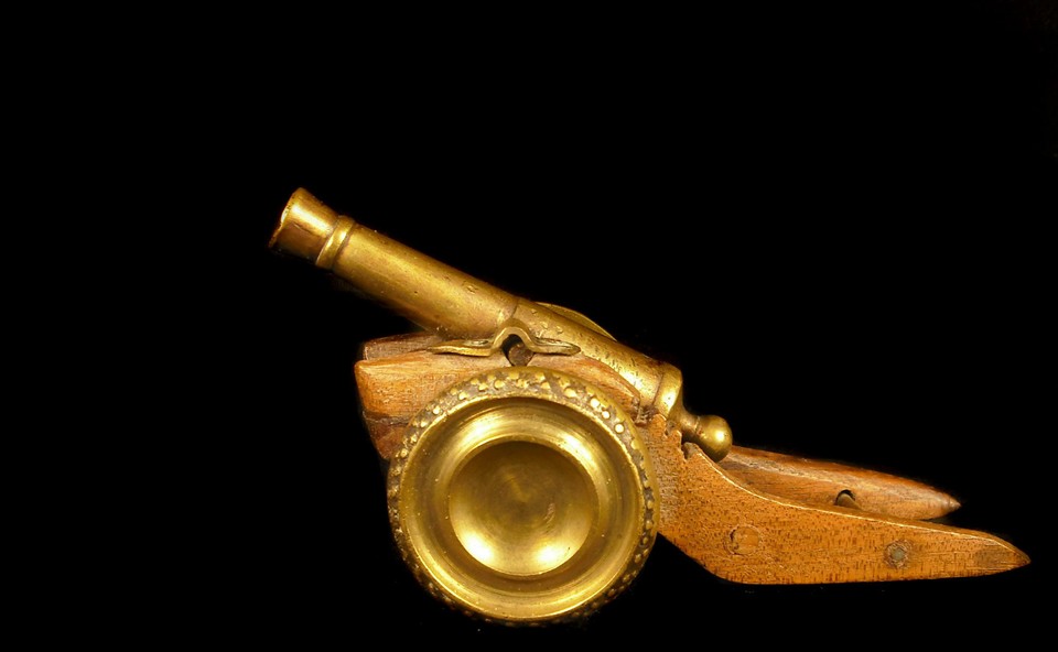 Miniature 19th century bronze cannon 13.5 cm small cannon | eBay