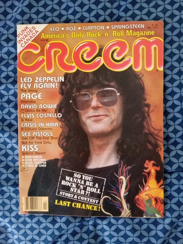 1978 CREEM Magazine - Jimmy Page - Led Zeppelin - Rock Music - Complete ...