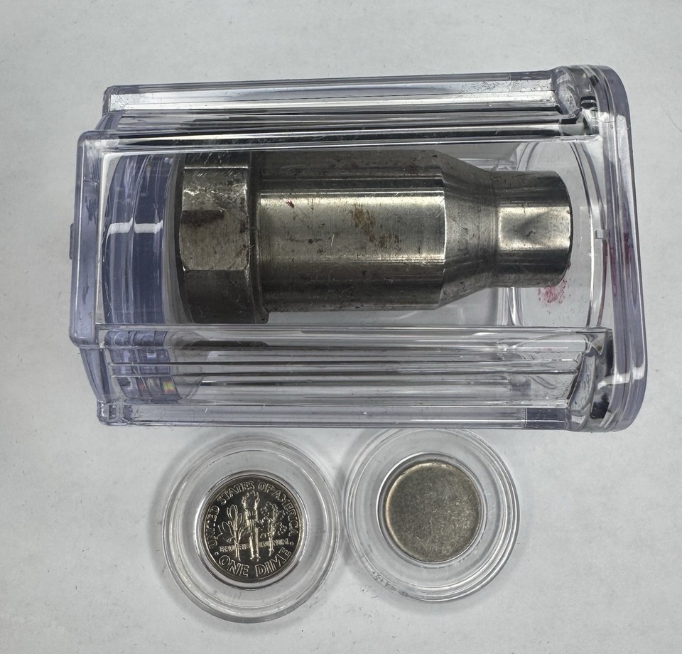 1994 D Official US Mint Coin Die Cancelled Defaced 10¢ w/ Blank & Coin ...