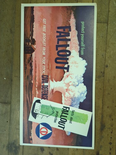 WWII Fallout Poster Nuclear War Civil Defense Original | eBay