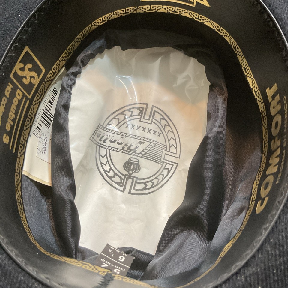 Double S The Bandido Hot Collection Size 6 1/2 Black Cowboy Hat | eBay