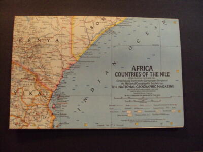 National Geographic Map Of Africa Countries Of The Nile Oct 1963 ID ...