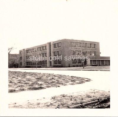 Old Found Photo - 50s 60s - Large Unknown Building Architecture School ...