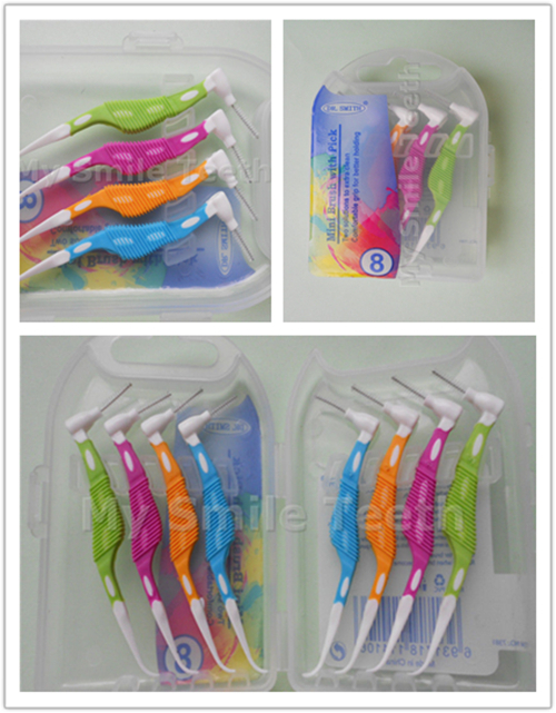 40pcs Dental Oral Care Interdental Floss Brush Tooth Pick 0.7mm 8 Pcs ...