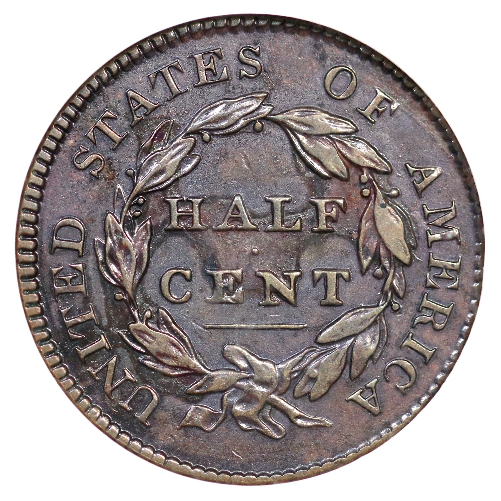 1825 C-1 NGC AU 55 Classic Head Half Cent Coin 1/2c | eBay