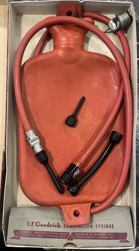 NOS Boxed VINTAGE B F Goodrich FOUNTAIN SYRINGE WATER BOTTLE ENEMA DOUCHE No. 36 | eBay