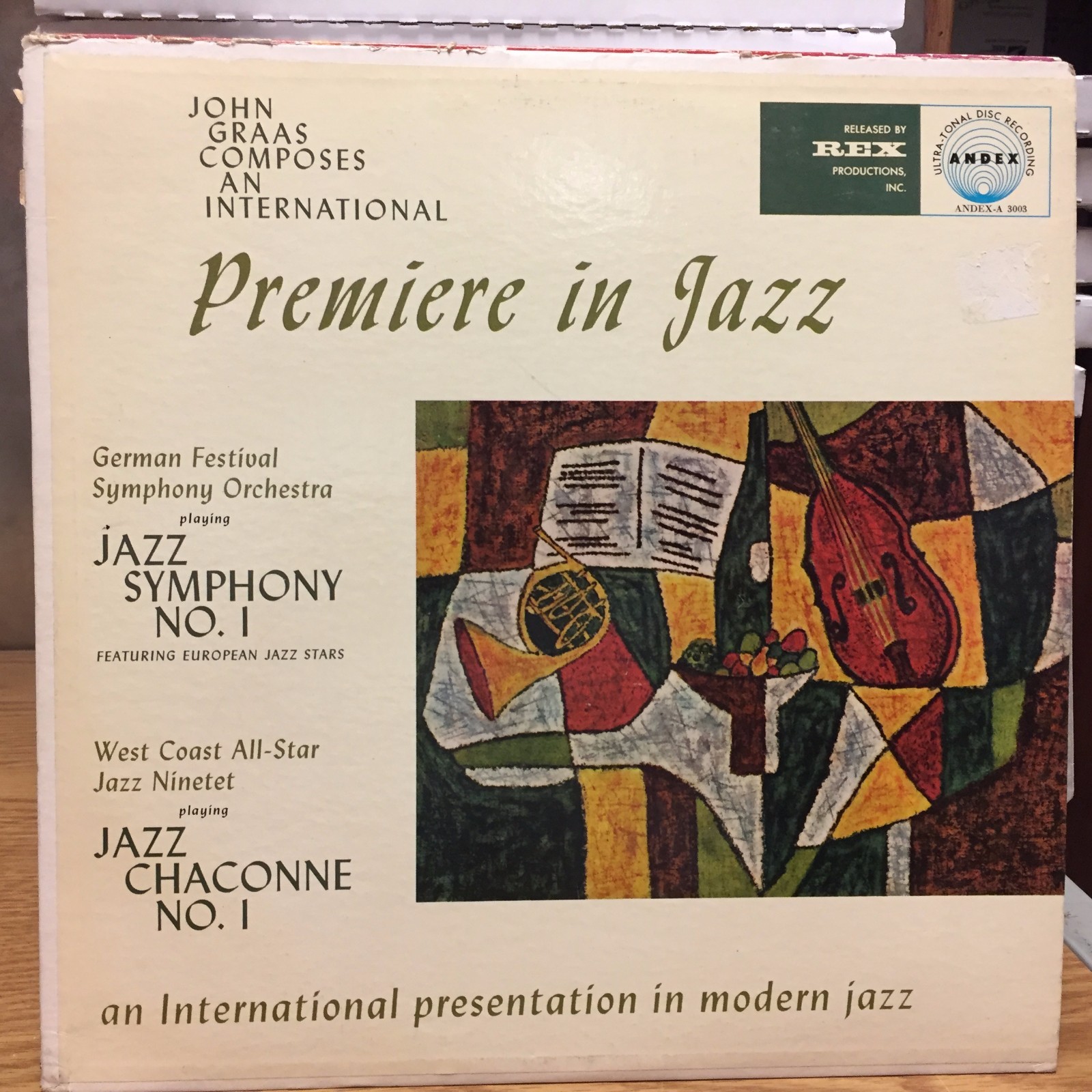 John Graas Premiere in Jazz LP Andex VG+ Hits Jazz Chaconne No. 1 ...