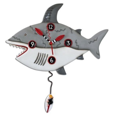 Swinging Pendulum Shark Clock Surf at Risk | eBay