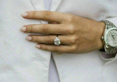 3.0Ct Ascher Lab Created Diamond Solitaire Engagement Ring 14K White ...