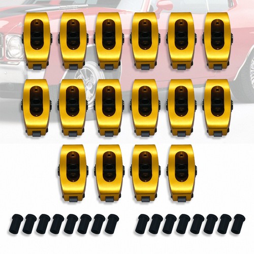 Aluminum Roller Rocker Arm Kit 1.6 Ratio 3/8" Fits Ford SBF 289 302 351 ...