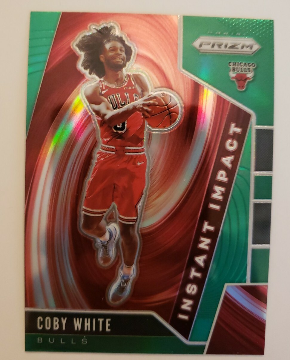 2019-20 Panini Prizm - Instant Impact Coby White #6 Green Prizm (RC ...