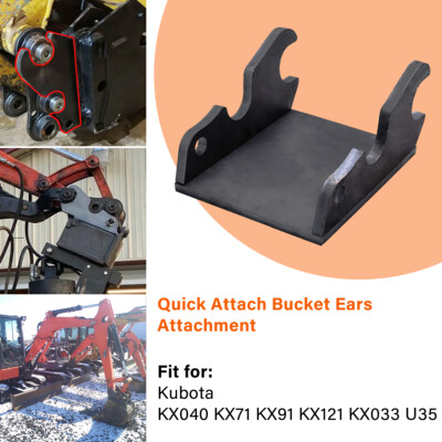 Quick Attach Excavator Bucket Ears for Kubota Loader Bucket U35 KX71 ...