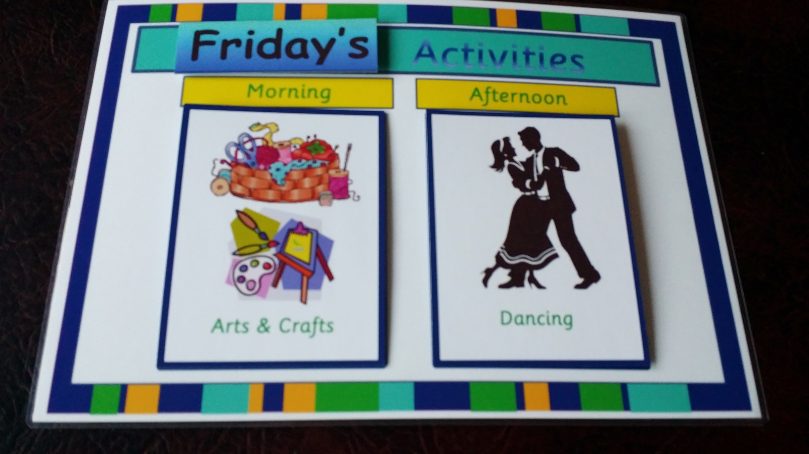 CARE HOME DAILY ACTIVITIES BOARD WITH 24 CARDS- DEMENTIA/ELDERLY ...