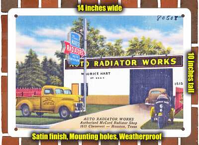Metal Sign - Texas Postcard - Auto Radiator Works, Authorized By Mccord ...