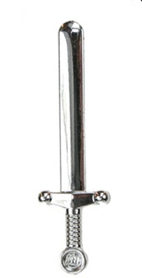 LEGO Castle - Minifig, Weapon Sword, Greatsword Round - Chrome Silver ...