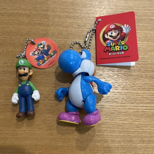 Super Mario Luigi Yoshi Keychain Set 2 Blue with Tags | eBay