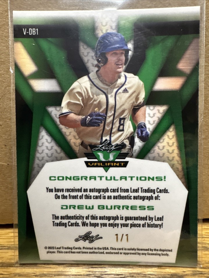 2023 Leaf Eclectic - Valiant Effort Drew Burress #VE-DB1 True 1/1 🔥🔥 | eBay