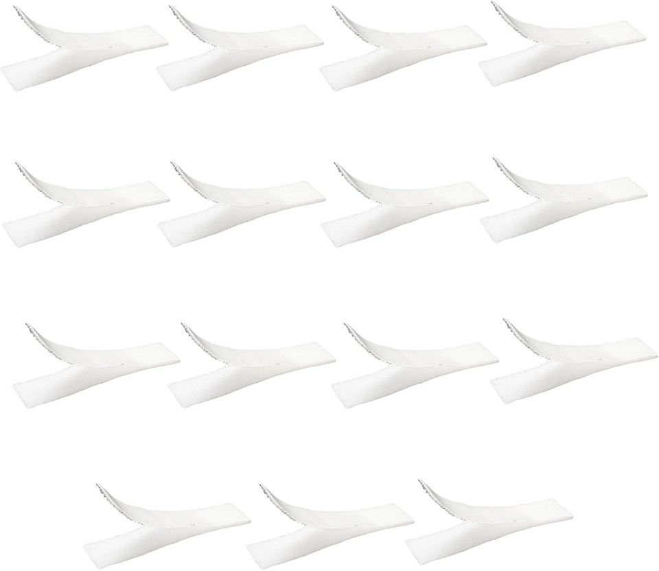 15 Sets White Double-Sided Hook and Loop Tape Strips for Crafting ...