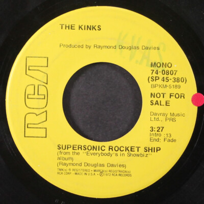 KINKS: supersonic rocket ship / mono RCA 7" Single 45 RPM | eBay