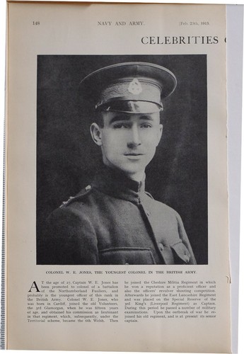 1915 WW1 ARTICLE & PICS COLONEL W JONES BRITISH ARMY MAJOR J. DIMMER | eBay