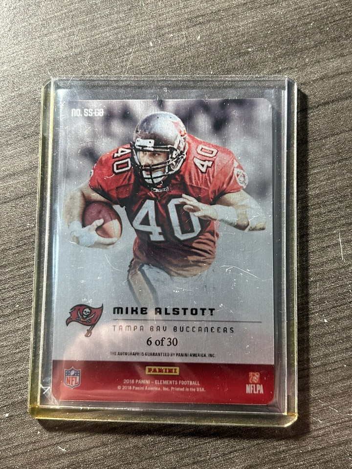 2018 Panini Elements Mike Alstott On Card Auto /30 Buccaneers B2 | eBay
