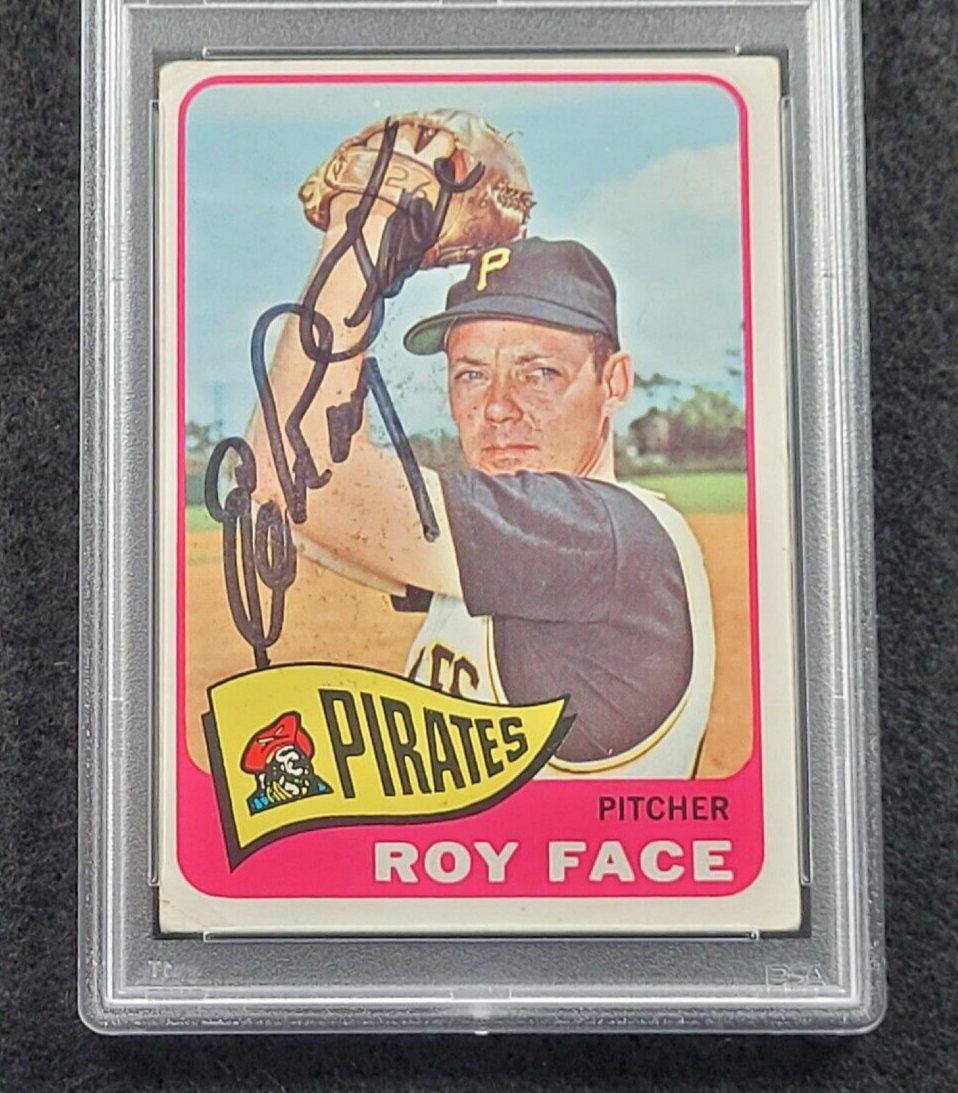 1965 ELROY FACE Signed Topps Baseball Card-PITTSBURGH PIRATES-PSA | eBay