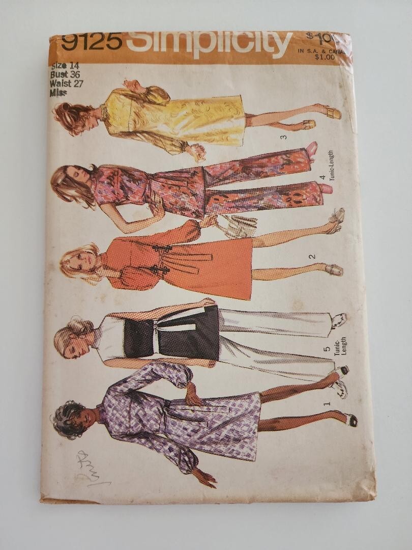 Simplicity Sewing Pattern #9125 - Misses Dress/Tunic and Pants - Size ...