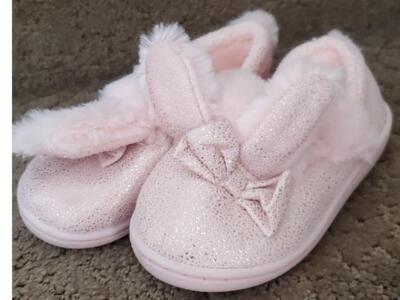 Toddler Girls Bunny Slippers Slip-On House Shoes Size 5/6 7/8 9/10 11/ ...