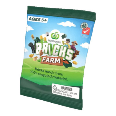 Woolworths Woolies Bricks Farm Figure Unopened Packet Pack Collectables ...