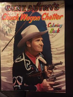GENE AUTRY cowboy hero Autographed front and back COLORING BOOK 1980 | eBay