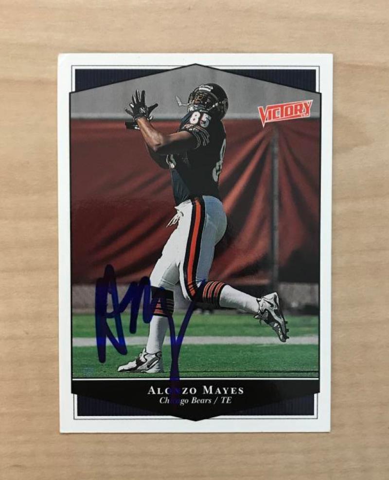 ALONZO MAYES CHICAGO BEARS SIGNED AUTOGRAPHED 1999 VICTORY CARD #50 W ...