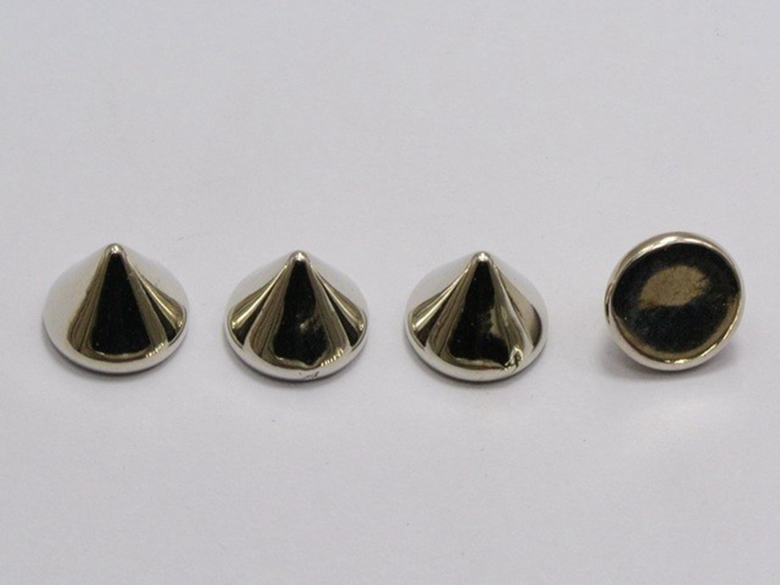 100 Silver Tone Metallic Rock Punk Acrylic Spike Rivet Taper Stud ...