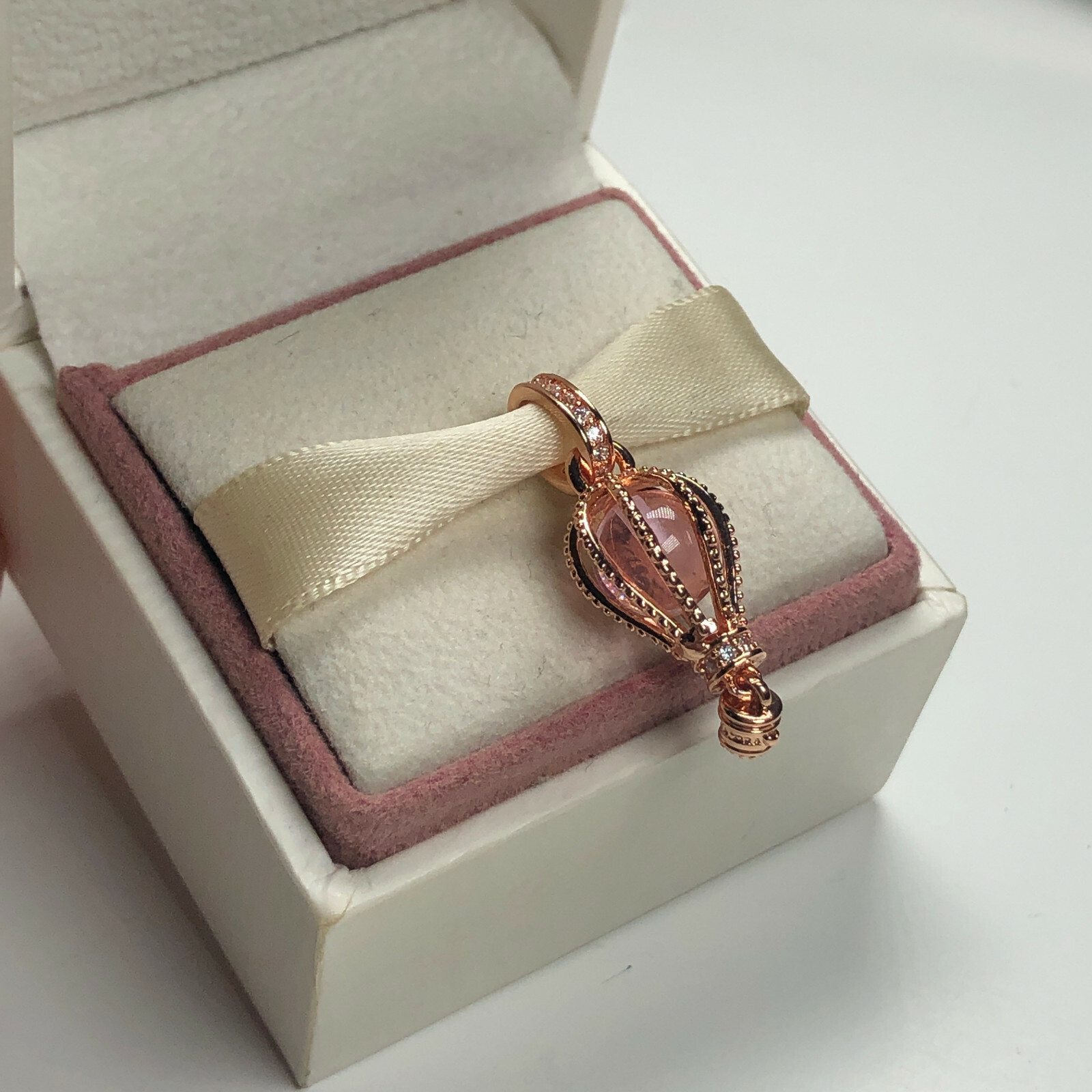 PANDORA Sparkling Pink Hot Air Balloon Dangle Charm (789434C01) for ...