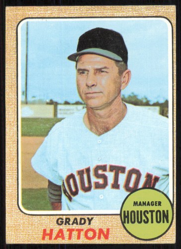 1968 TOPPS GRADY HATTON 392 VG MGR BASEBALL HOUSTON ASTROS | eBay