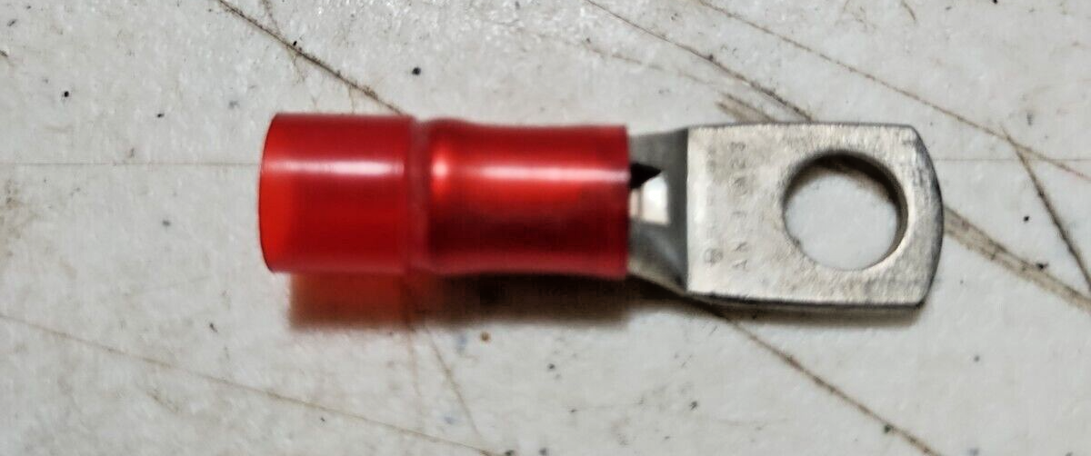 Ring Terminal Connector 1/4",#8 hole 8 awg Burndy AN-8-N23 (NOS)(QTY 10 ...