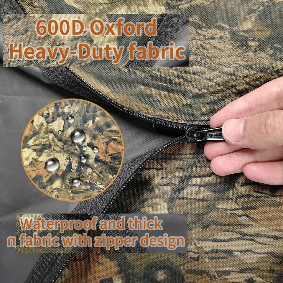 Hunting Tree Stand Blind Cover Camo 35" x 102" Blind 2 Person Stand for ...