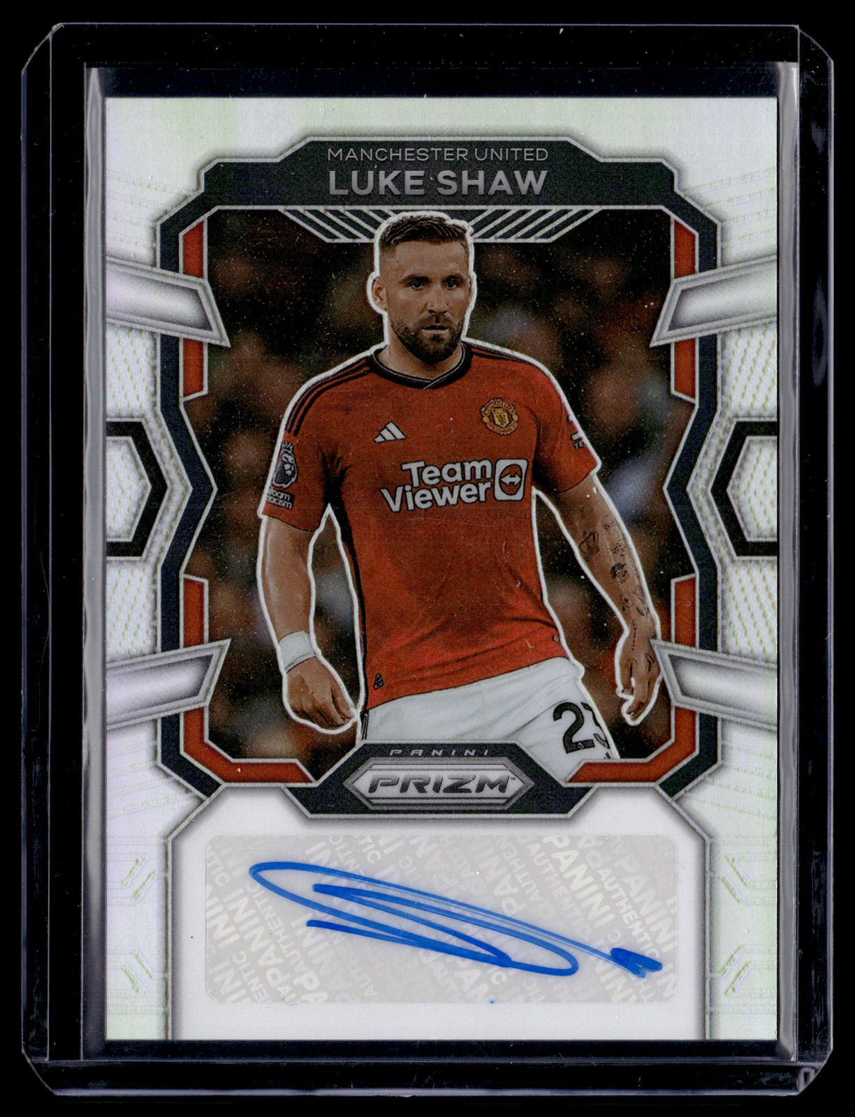 2023-24 Panini Prizm Premier League #S-LS Luke Shaw Signatures Silver ...