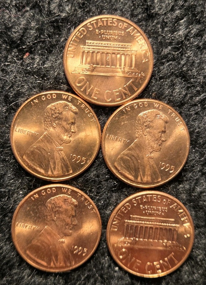 1995 Brilliant Uncirculated MS Red++ Lincoln Cent Memorial | eBay