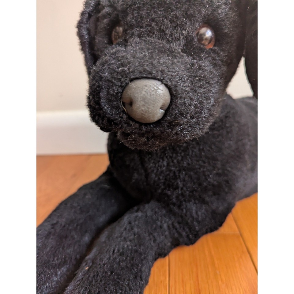 Vintage Douglas Midnight Black Labrador Retriever Laying Down Plush 24 ...